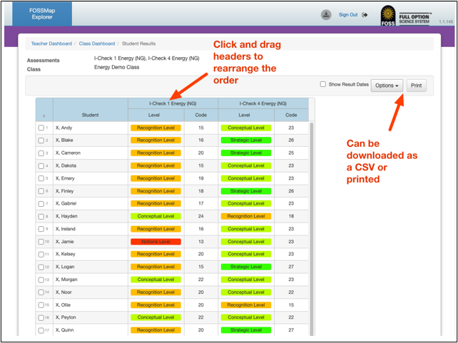 Accessing and Viewing Online Assessment Reports (FOSSmap)