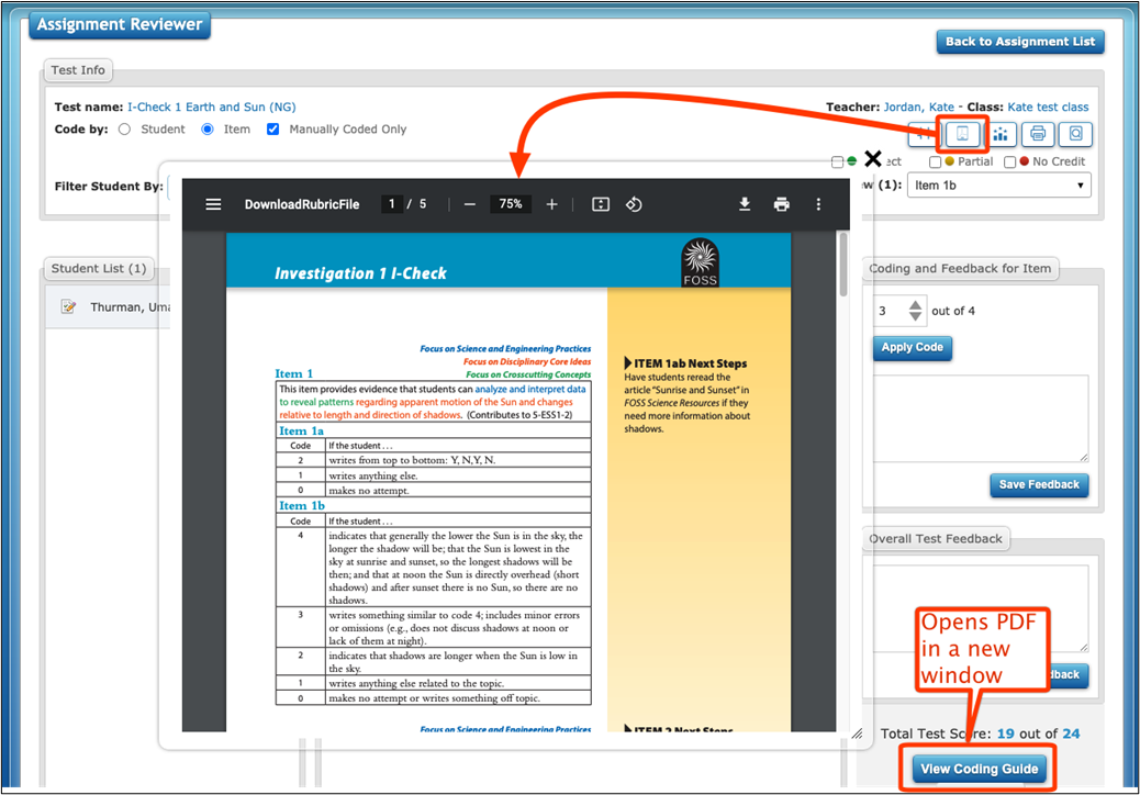 Online Assessment Coding ("scoring") Overview