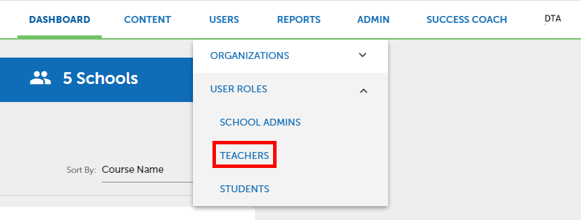 Managing Teacher Accounts
