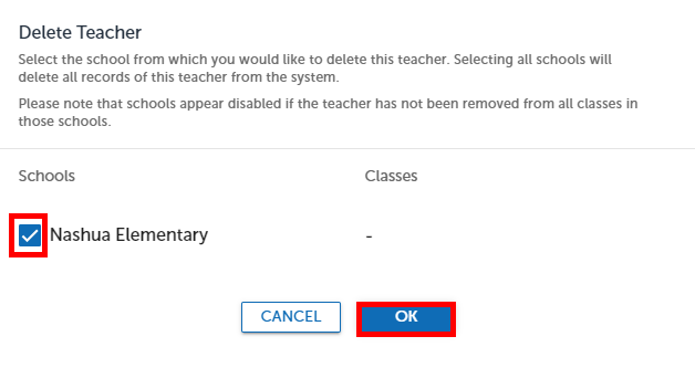 Managing Teacher Accounts