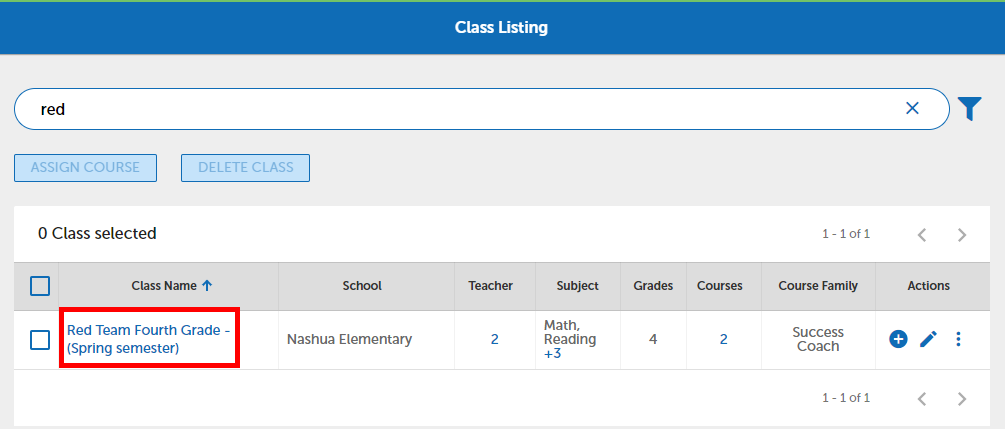 Adding and Removing Students from Classes
