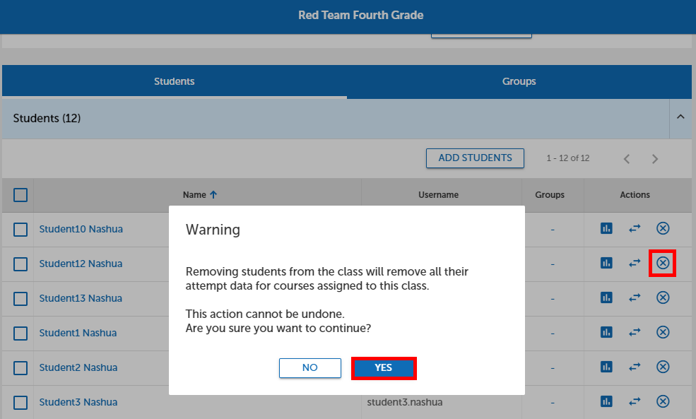 Adding and Removing Students from Classes