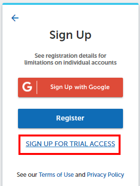 Requesting Trial Access on ThinkLink