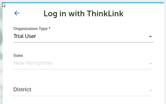 Requesting Trial Access on ThinkLink