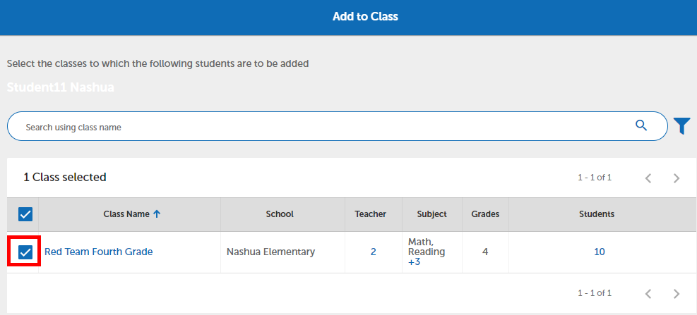 Adding and Removing Students from Classes